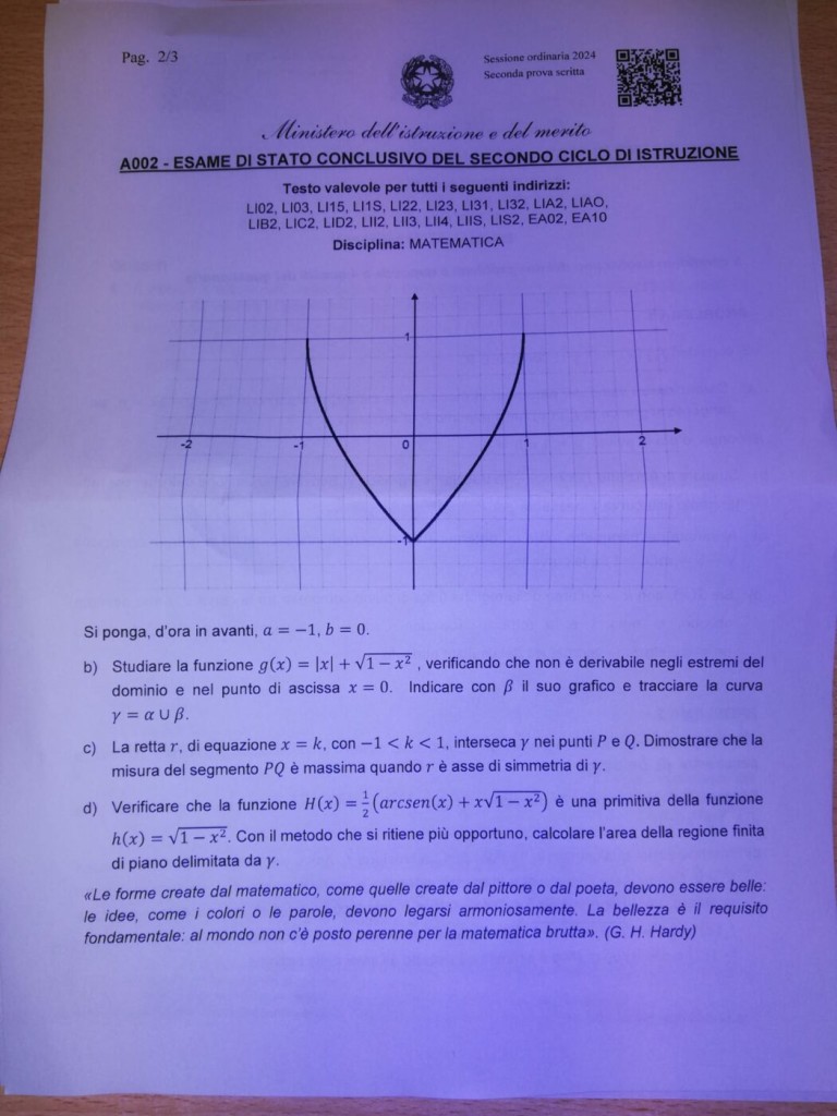 Seconda Prova Matematica Maturità 2024: tracce e soluzioni - Studentville